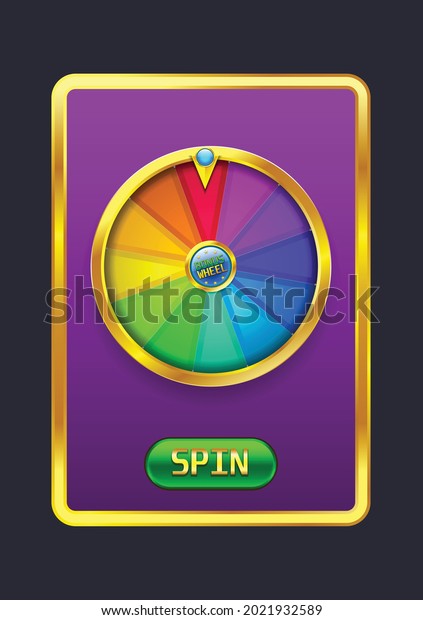 Spin Win Wheel Bonus Slot Ui Stock Vector (Royalty Free) 2021932589 ...