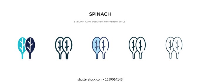 Spinach Icon Different Style Vector Illustration Stock Vector (Royalty ...