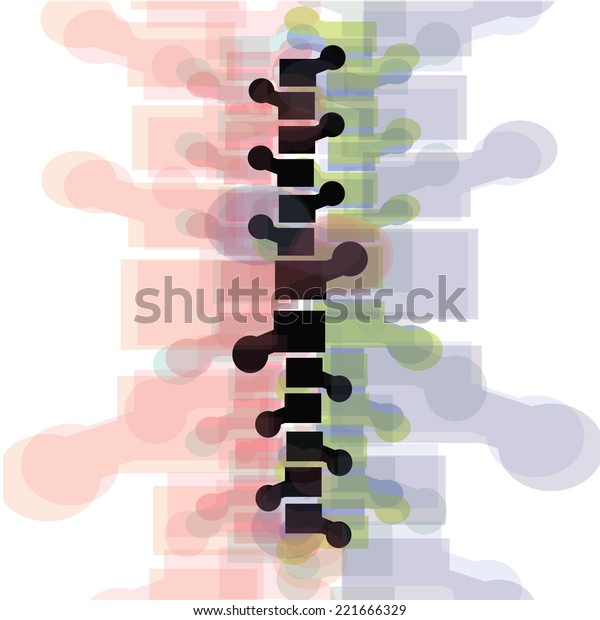 Spinal Cord Vertebrae Abstract Icon Stock Vector (Royalty Free ...