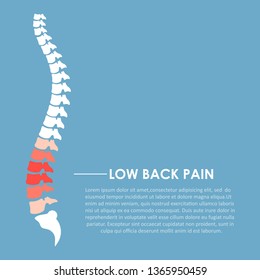 Spine Pain Vector Design Illustration Stock Vector (Royalty Free ...