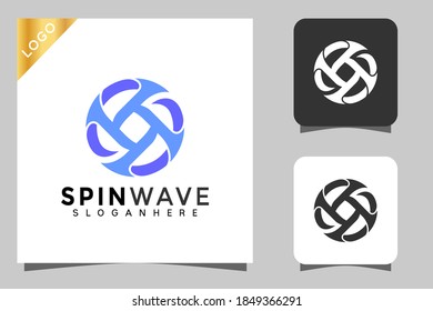 Spinning Circle Wave Colorful Logo Design Stock Vector (Royalty Free ...