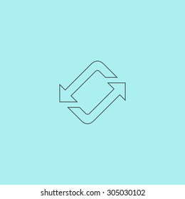 Spinning Rotating Arrows Simple Outline Flat Stock Vector (Royalty Free ...