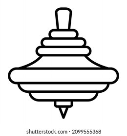 Spinning Top Vector Outline Icon Isolated Stock Vector (Royalty Free ...