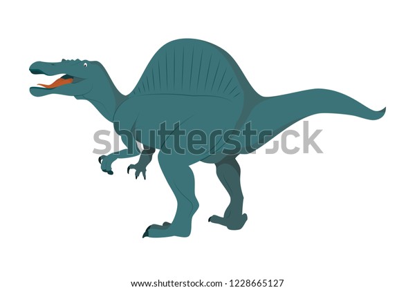 Spinosaurus Vector Illustration Isolated White Background Stock Vector ...