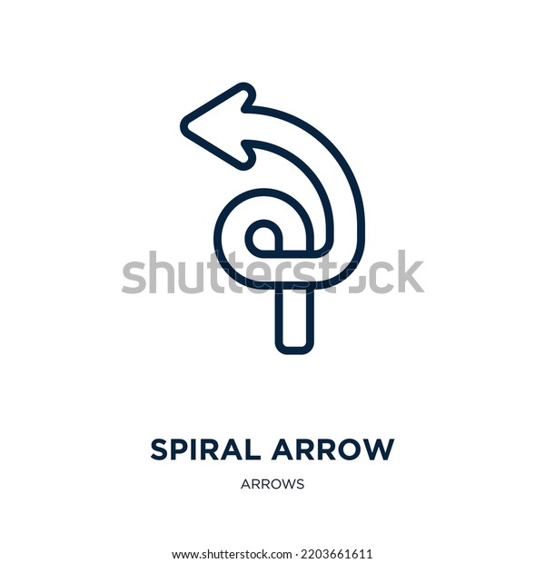 Spiral Arrow Icon Arrows Collection Thin Stock Vector (Royalty Free ...
