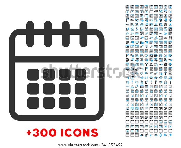 Spiral Calendar Vector Pictogram Additional 300 Stock Vector (Royalty ...