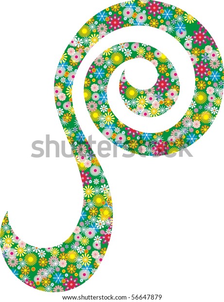 Spiral Flowers Stock Vector (Royalty Free) 56647879 | Shutterstock