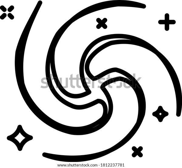 Spiral Galaxy Icon Vector Isolated Stock Vector (Royalty Free ...