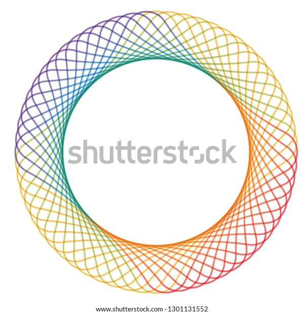 Spiral Graph Geometric Rainbow Circle Stock Vector (Royalty Free ...
