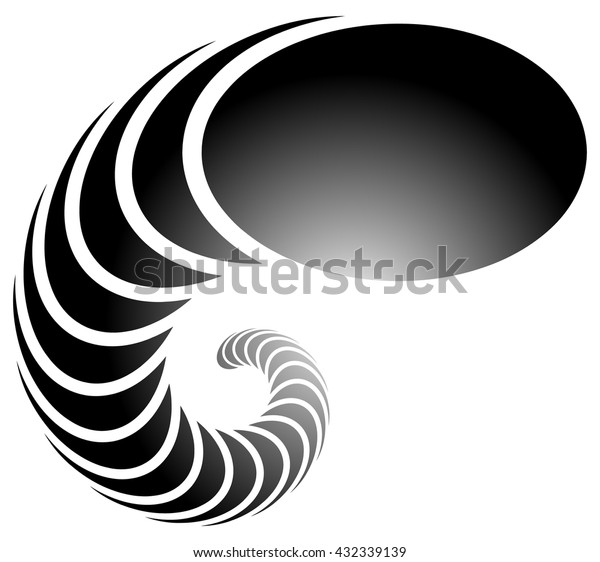 Spiral Helix Snail Shape Stock Vector (Royalty Free) 432339139 ...