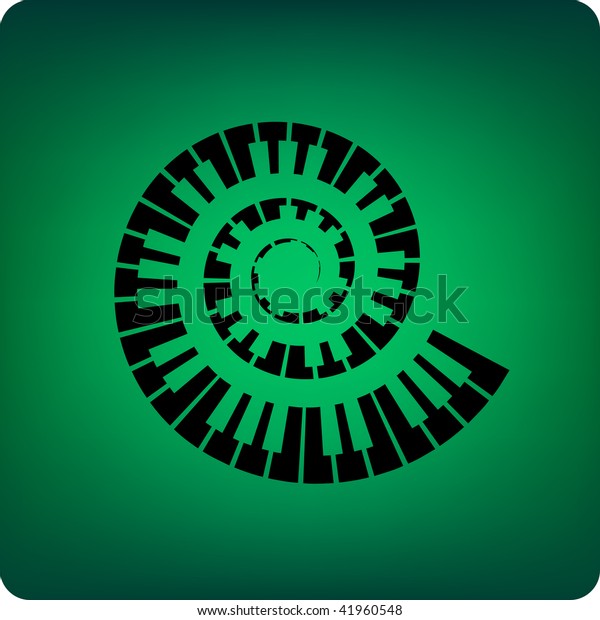 Spiral Keyboard Stock Vector (Royalty Free) 41960548 | Shutterstock