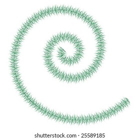 Spiral Made Grass Vector Illustration Stock Vector (Royalty Free ...