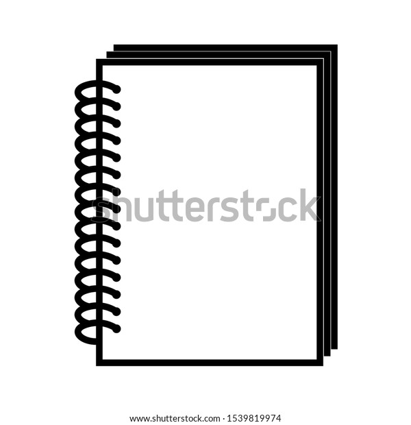 Spiral Notebook Icon Design Notebook Icon Stock Vector (Royalty Free ...