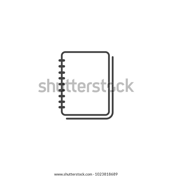 Spiral Notebook Icon Outline Stock Vector (Royalty Free) 1023818689