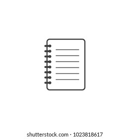Spiral Notebook Icon Symbol Web Stock Vector (Royalty Free) 1023818617 ...