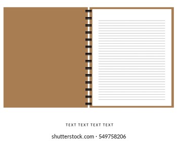 Spiral Notebook Lined Paper Stock Vector (Royalty Free) 549758206