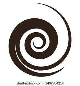 Spiral Over Coffee Shape Vector Drawing Stock Vector (Royalty Free ...