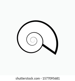 Spiral Shell Icon Conch Shell Illustration Stock Vector (Royalty Free ...