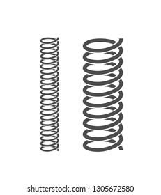 Spiral Spring Set Isolated Spiral Spring Stock Vector (Royalty Free ...