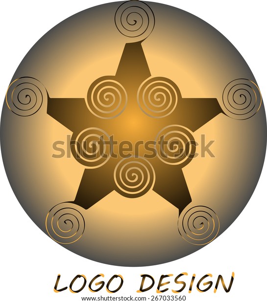 Spiral Star Logo Design Stock Vector (Royalty Free) 267033560 ...