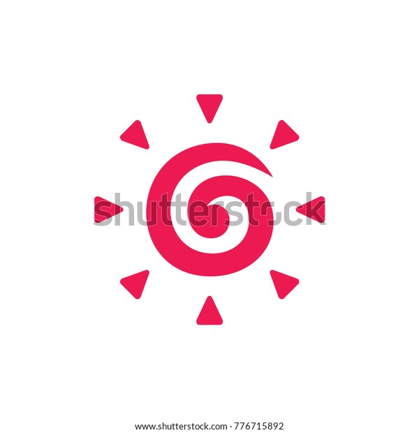 Spiral Sun Light Symbol Logo Vector Stock Vector (Royalty Free ...