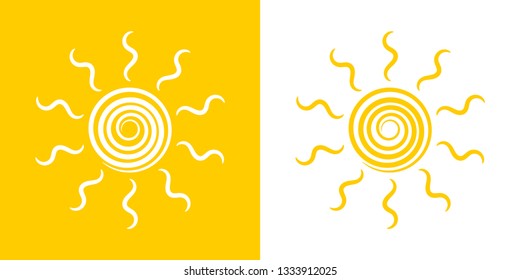 Spiral Sun Vector Illustration Stock Vector (Royalty Free) 1333912025 ...