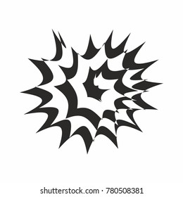 Spiral Sunbeam Icon Circle Round Monochrome Stock Vector (Royalty Free ...