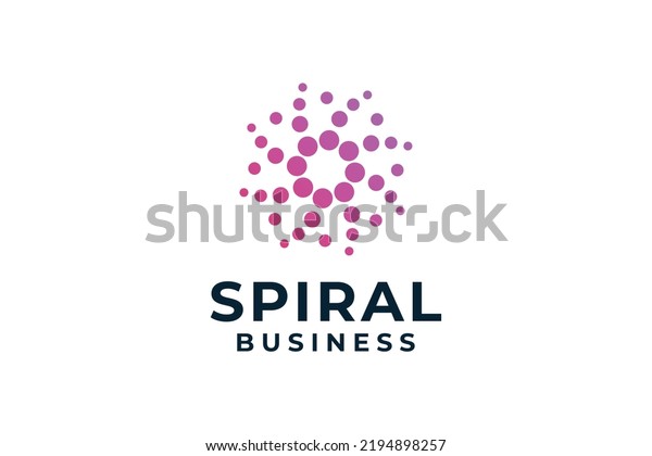 Spiral Twirl Dotted Logo Design Stock Vector (Royalty Free) 2194898257 ...