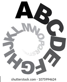 Spirally Disappearing Abc Letters On Path Stock Vector (Royalty Free ...