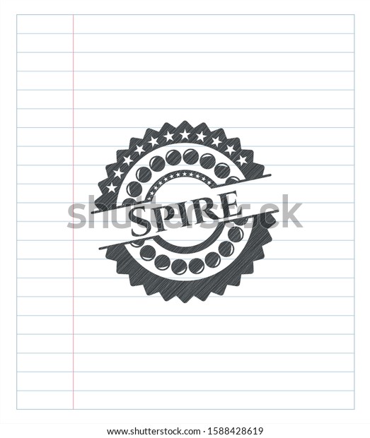 Spire Pencil Draw Vector Illustration Detailed Stock Vector (Royalty ...