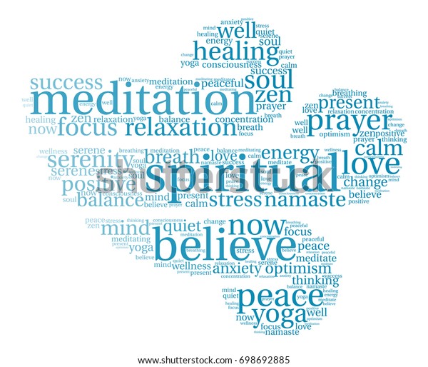 Spiritual Word Cloud On White Background Stock Vector (Royalty Free ...