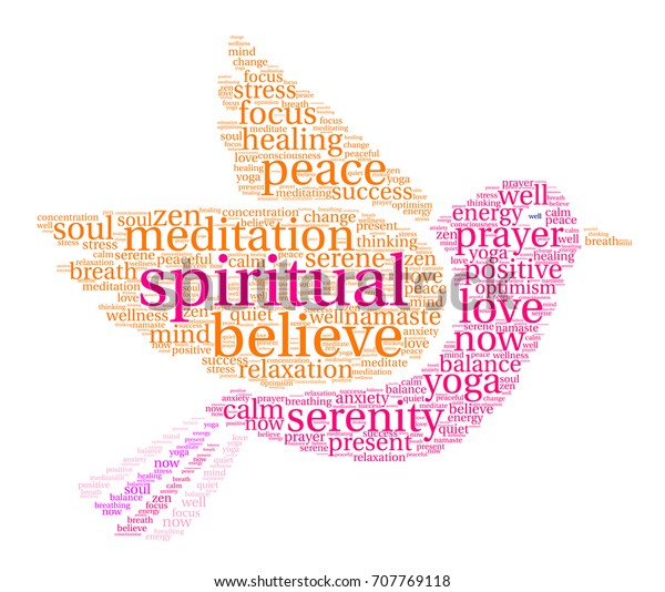 Spiritual Word Cloud On White Background Stock Vector (Royalty Free ...