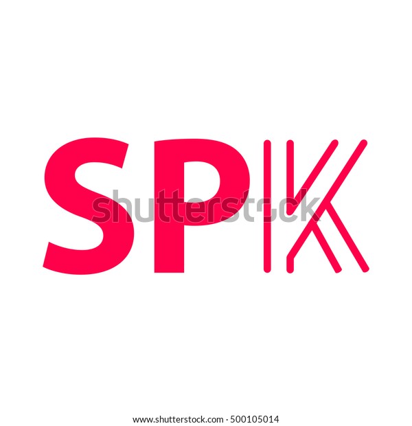 Spk Icon Logotype Lettering Vector Clip Stock Vector (Royalty Free ...