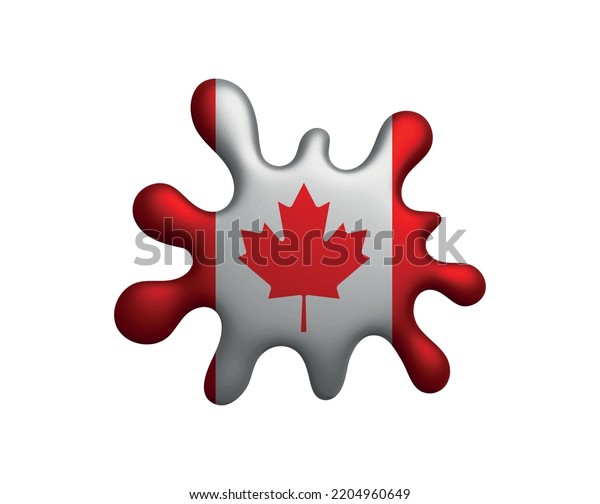 Splash Canada Flagvector Canada Flag Symbol Stock Vector (Royalty Free ...