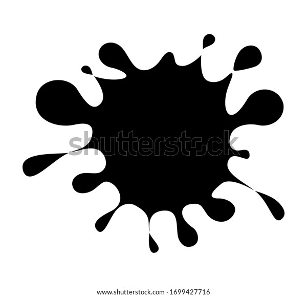 Splash Paint Splatter Silhouette Vector Illustration Stock Vector ...