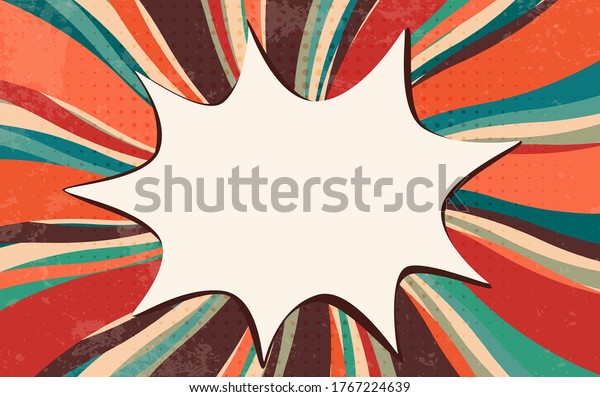 Splash Speech Bubble Pop Art Vintage Stock Vector (Royalty Free) 1767224639