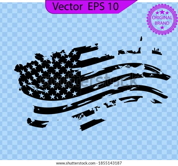 Splash Usa Flag American Splash Flag Stock Vector (Royalty Free ...