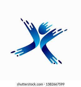 Splashes Water Form Humans Logo Stock Vector (Royalty Free) 1382667599 ...