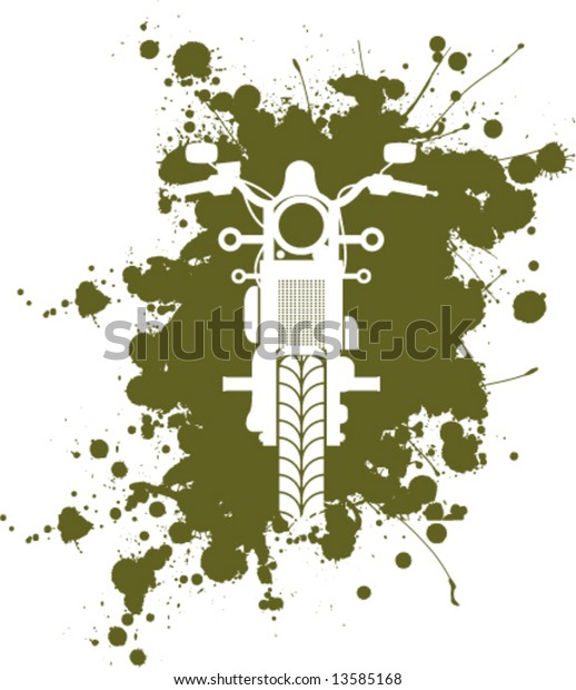 Splatter Motorcycle Grunge Stock Vector (Royalty Free) 13585168