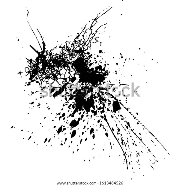 Splatter Spray Black Design Background Stock Vector (Royalty Free ...