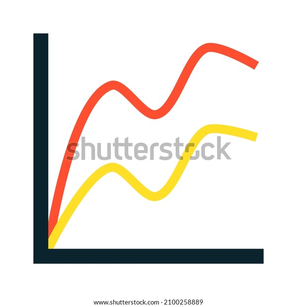 Spline Chart Icon Clipart Image Isolated: vetor stock (livre de ...