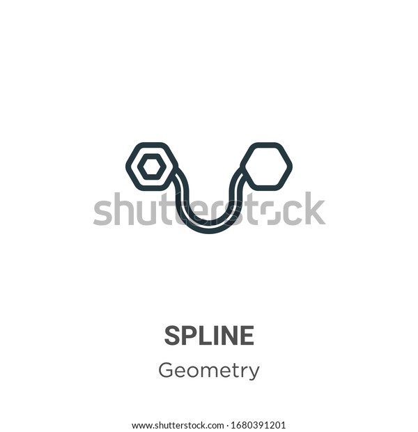 Spline Outline Vector Icon Thin Line Stock Vector (Royalty Free ...