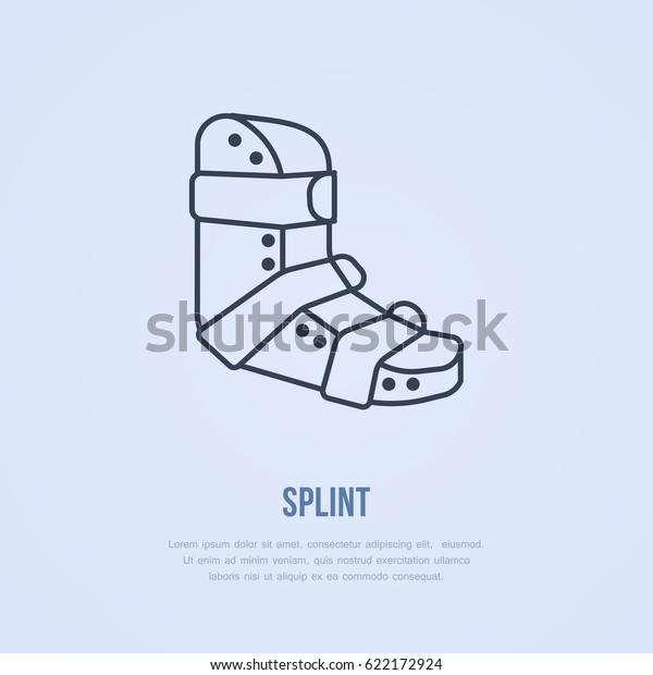 Vektor Stok Splint Broken Leg Icon Line Logo (Tanpa Royalti) 622172924 ...