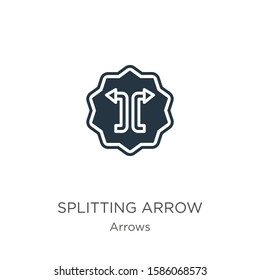 Splitting Arrow Icon Thin Linear Splitting Stock Vector (Royalty Free ...