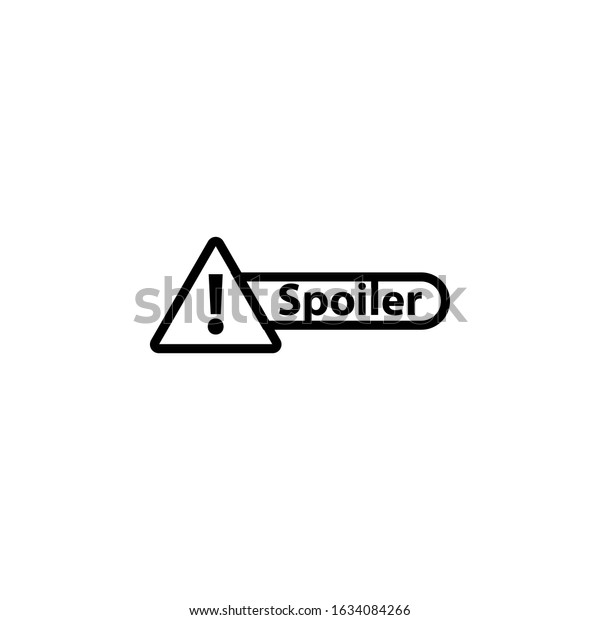 Spoiler Alert Icon Clipart Image Isolated 库存矢量图（免版税）1634084266 ...