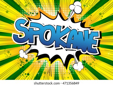 Spokane Comic Book Style Word Stock Vector (Royalty Free) 471356849