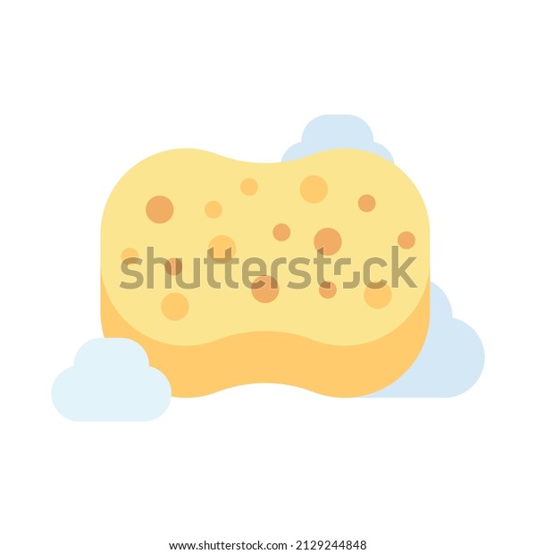 Sponge Flat Icon Clipart Cartoon Illustration 库存矢量图（免版税）2129244848 ...