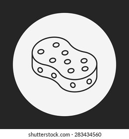 Sponge Line Icon Stock Vector (Royalty Free) 283434560 | Shutterstock