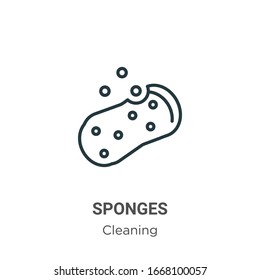 Sponges Outline Vector Icon Thin Line Stock Vector (Royalty Free ...