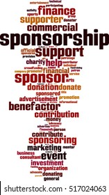Sponsorship Word Cloud Concept Vector Illustration Stock Vector ...